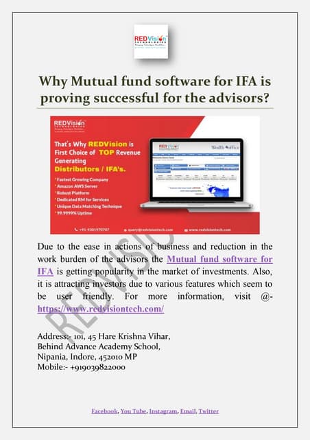 Why Mutual Fund Software in India present stake.pdf