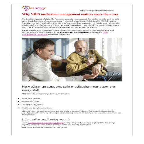 Why NDIS medication management matters more than ever-ezaango ...