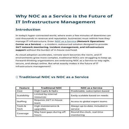 Noc and soc deck | PPTX