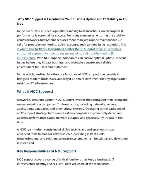 The Backbone of Seamless IT Operations with NOC Support at AI-NOC.docx