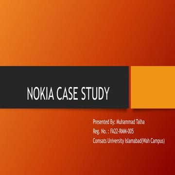 Why Nokia Failed | PPTX