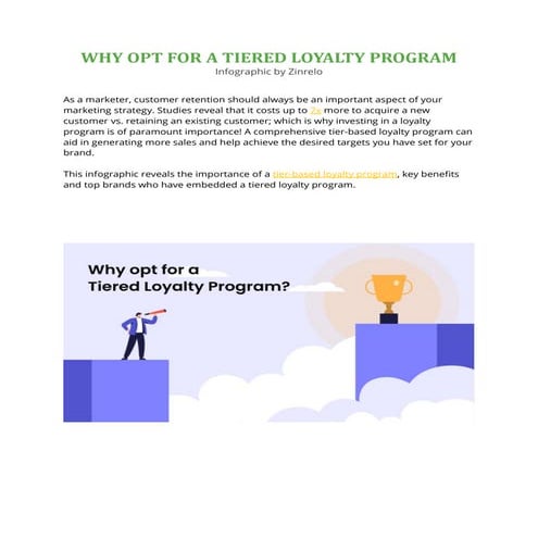 Why opt for a tiered loyalty program [infographic] | PDF