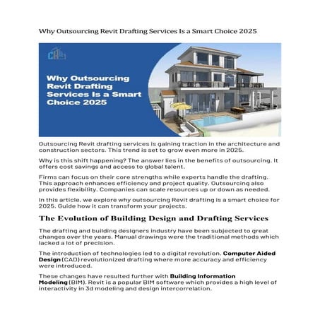Why Outsourcing Revit Drafting Services Is a Smart Choice 2025 | PDF