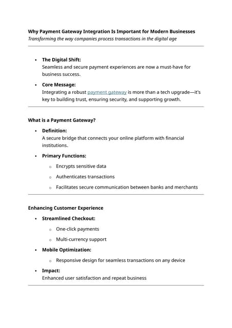 Guide To Payment Gateway Integration In 2025 Pdf