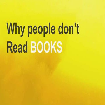 Why people don't read | PPTX