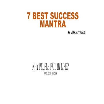 7 best SUCCESS mantras | PPTX
