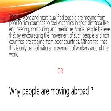 Why People Want To Move Abroad Pptx