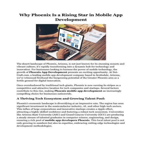 Why Phoenix Is a Rising Star in Mobile App Development | PDF