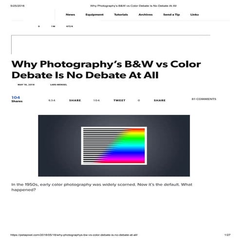Why Photography’s B&W vs Color Debate Is No Debate At All | PDF