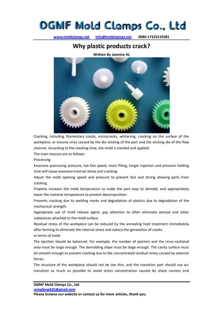 Pmma acrylic cracking solution during injection molding -dgmf mold ...