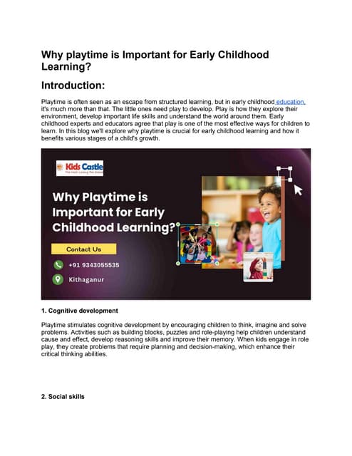 Importance of play | PPT