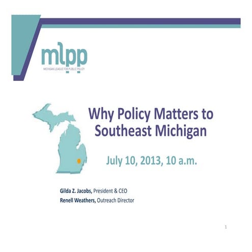 Why Policy Matters to Southeast Michigan | PDF