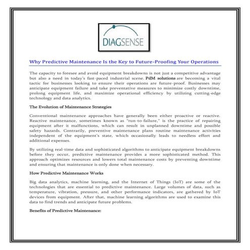 Why Predictive Maintenance Is the Key to Future-Proofing Your ...