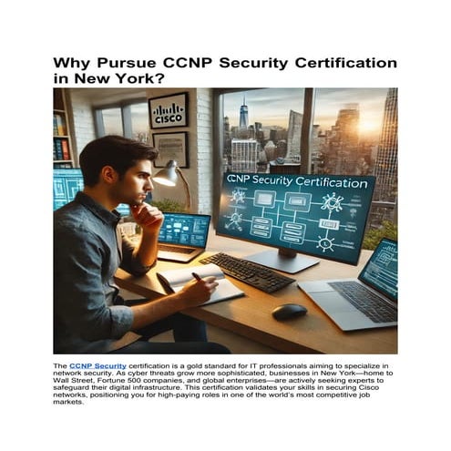 Why Pursue CCNP Security Certification in New York.docx