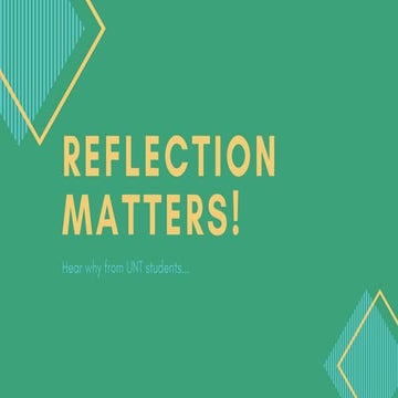 Reflection matters | PPTX