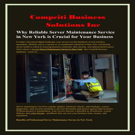 Why Reliable Server Maintenance Service in New York is Crucial for Your Business | PPT