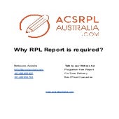 Why rpl report is required