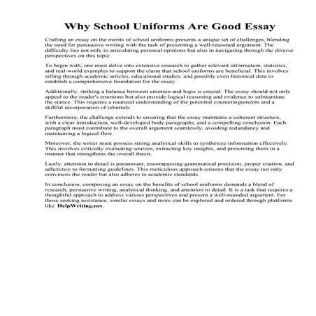 Why School Uniforms Are Good Essay.pdf