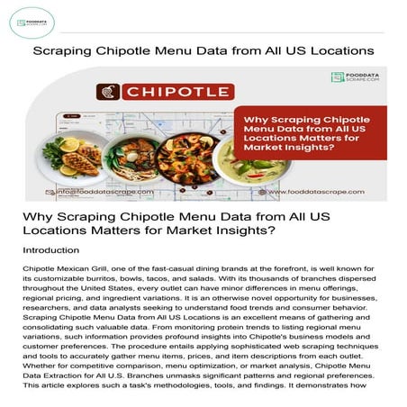 Why Scraping Chipotle Menu Data from All US Locations Matters for ...