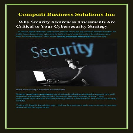 Why Security Awareness Assessments Are Critical to Your Cybersecurity ...