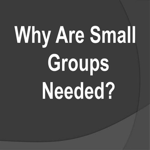 How to organize Small Group in the Seventh-day Adventist church | PPT