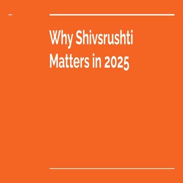 Why Shivsrushti Matters in 2025 | PDF
