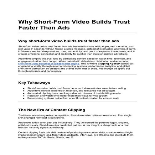 Why Short-Form Video Builds Trust Faster Than Ads.docx