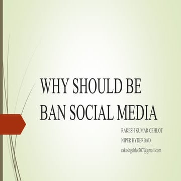Why should be ban social media | PPTX