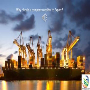 Why Should a Company Consider to Export? | PPT