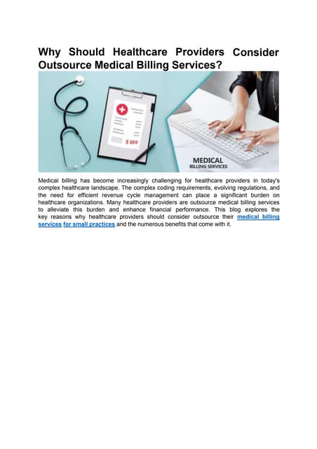The Future of Medical Billing Why Outsourcing is Key to Success in ...