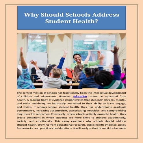 Why Should Schools Address Student Health? | PDF