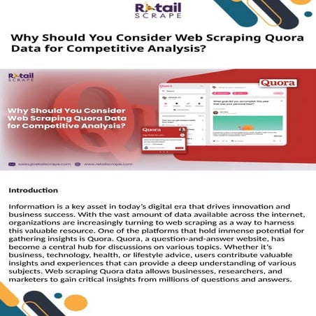 Why Should You Consider Web Scraping Quora Data for Competitive ...