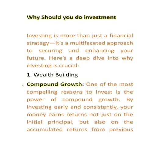 Unit 2 Investment Planning Investment Planning | PPTX