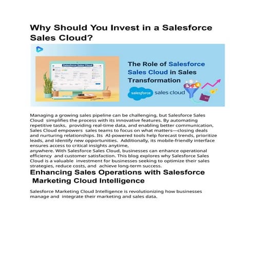 Top Benefits of Using Salesforce Sales Cloud for Your Sales Team | PPTX