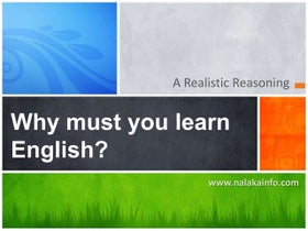 Why should we learn english | PPT