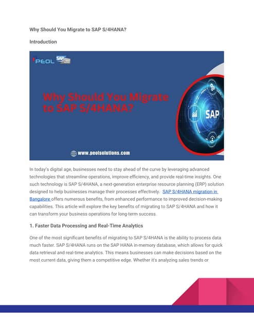 S4 HANA presentation.pptx | Cloud Computing | Internet