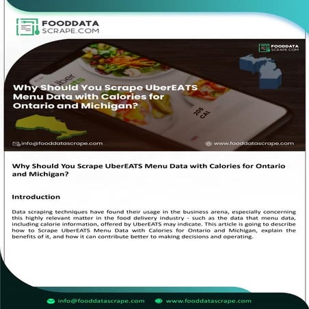 Scrape UberEATS Menu Data with Calories for Ontario and Michigan | PDF