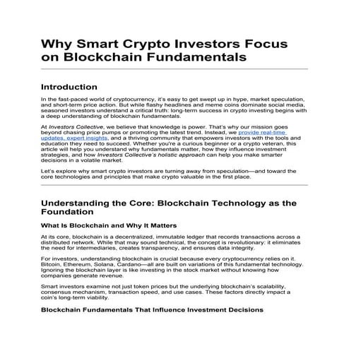 Why Smart Crypto Investors Focus on Blockchain Fundamentals.docx