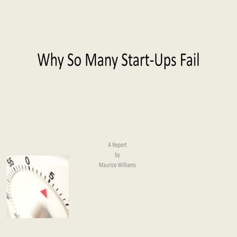 Why so many start ups fail | PPTX