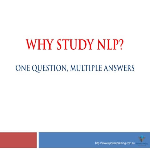 Why Study NLP | PPT