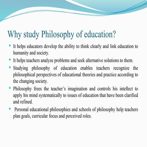Philosophy of education | PPTX