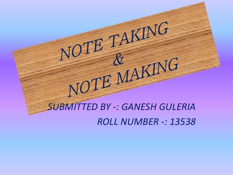 why-take-notes