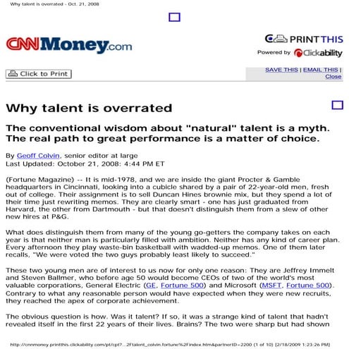 Why talent is_overrated_-_oct__21__2008 | PDF