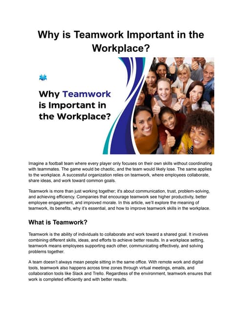 PPT on Team work | PPTX
