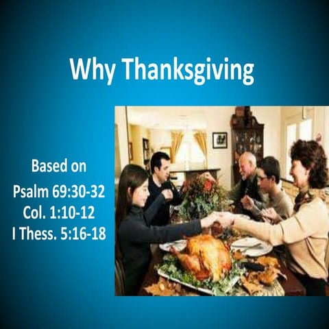 Why thanksgiving? | PPTX