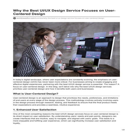 Why The Best Uiux Design Service Focuses On User Centered Designpdf 3601