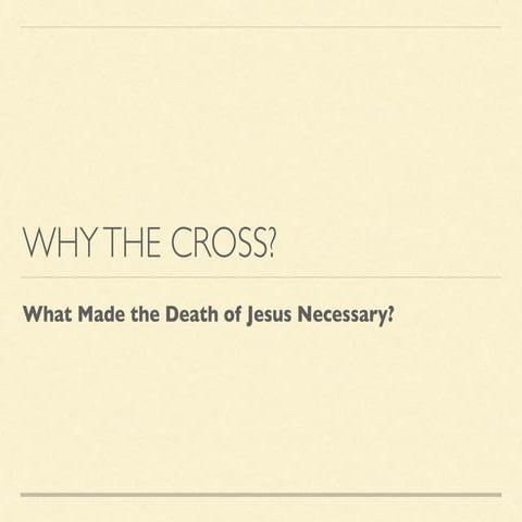 Why the Cross? | PDF