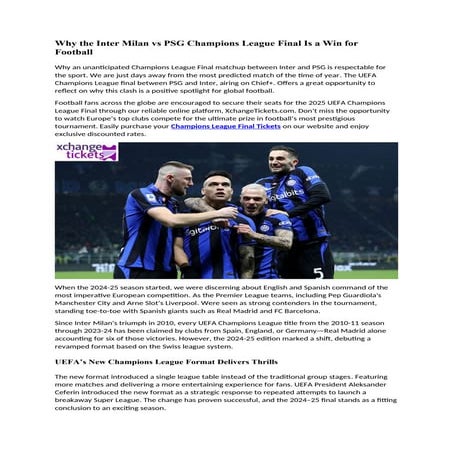 Why the Inter Milan vs PSG Champions League Final Is a Win for Football.docx