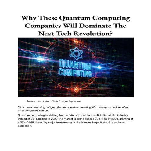 Why These Quantum Computing Companies Will Dominate The Next Tech ...
