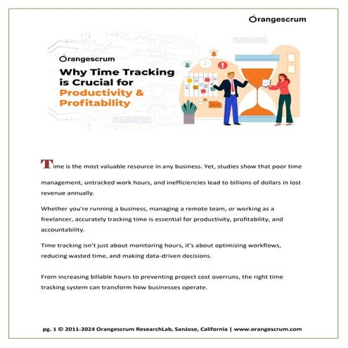 Why Time Tracking is Crucial for Productivity & Profitability | PDF